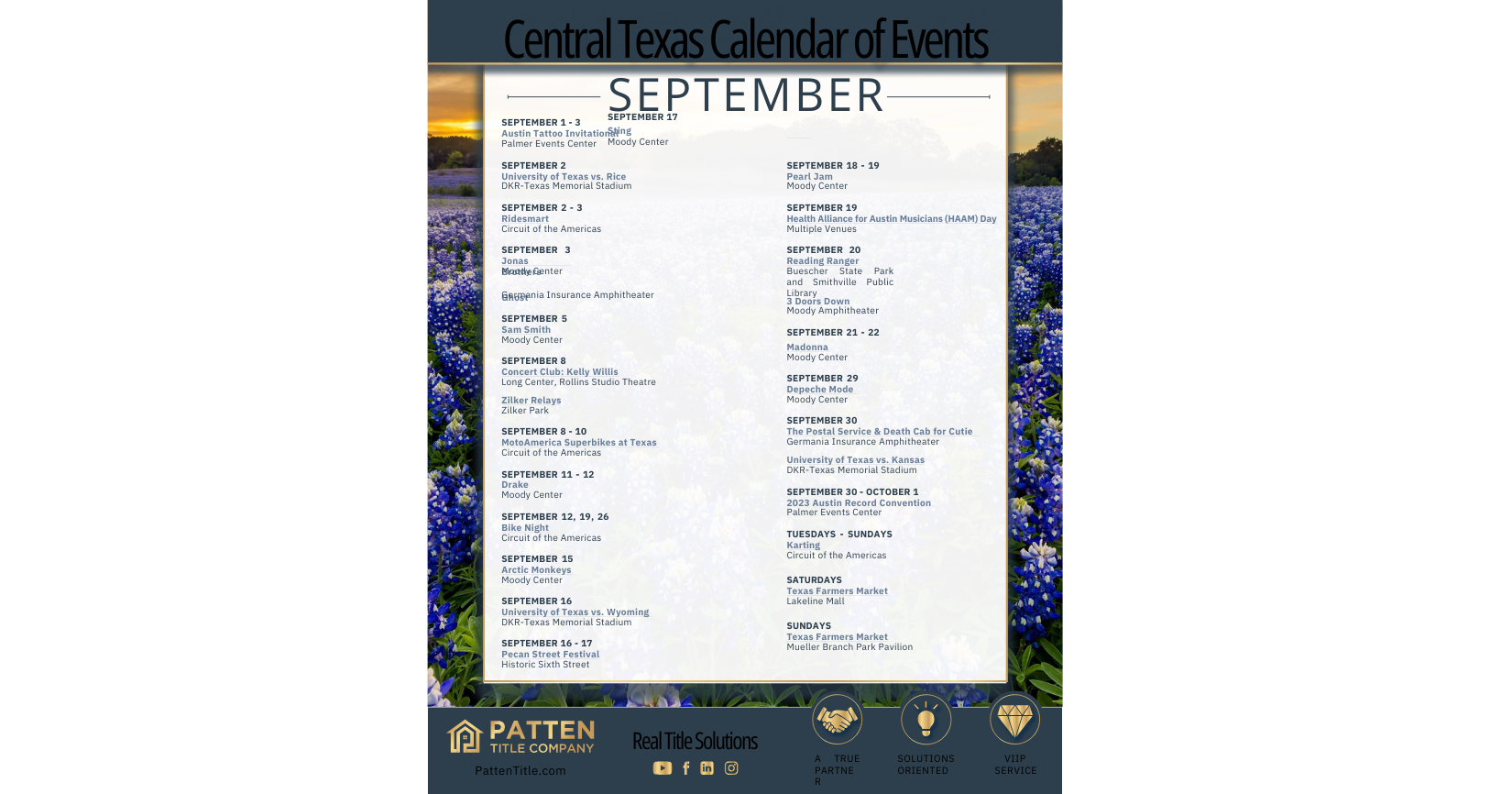 Central Texas Events Calendar – Ashley Billins